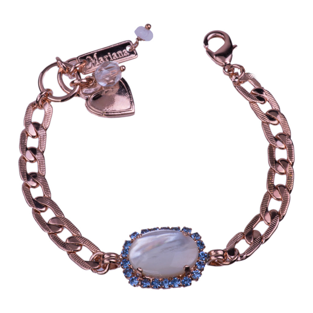 Large Oval Halo and Chain Bracelet in "Dancing in the Moonlight" *Cust ...